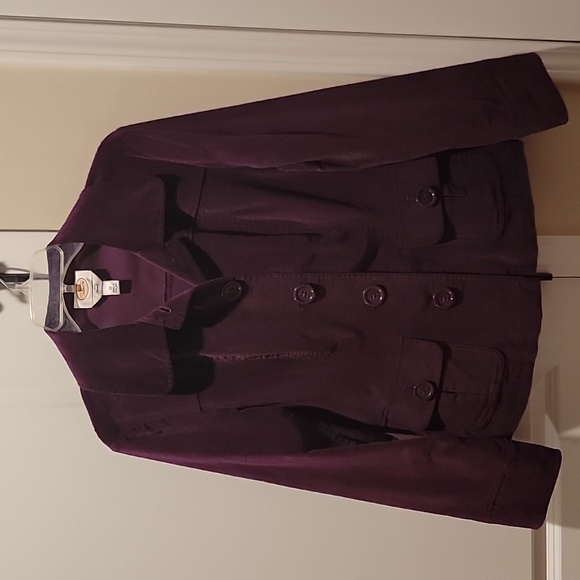 Talbots | Jackets & Coats | Talbots Stretch Purple Velvet Jacket Blazer ...